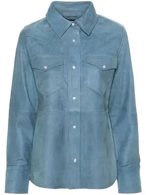 STAND STUDIO Western Leather Shirt
