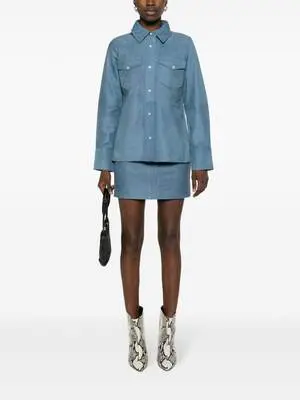 STAND STUDIO Western Leather Shirt