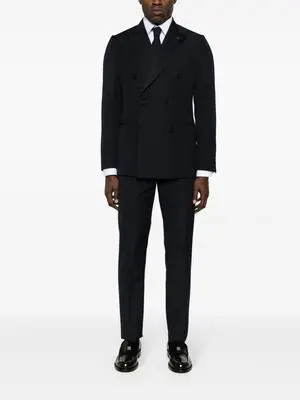 LARDINI Double-breasted Wool-blend Suit