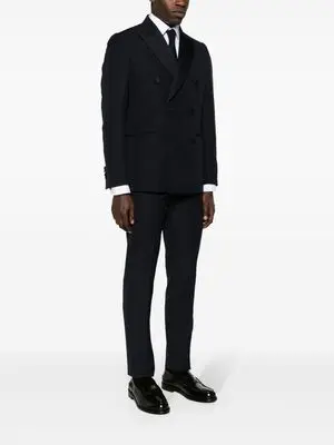 LARDINI Double-breasted Wool-blend Suit