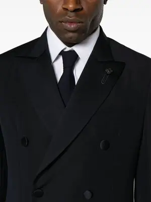 LARDINI Double-breasted Wool-blend Suit