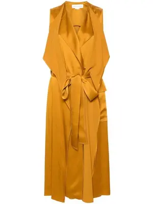 Victoria Beckham Layered Trench Dress - Brown