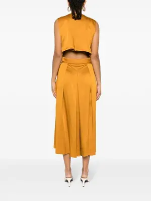 Victoria Beckham Layered Trench Dress - Brown