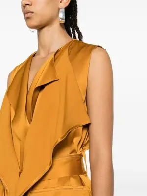 Victoria Beckham Layered Trench Dress - Brown