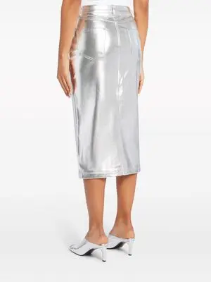 Staud Oaklyn Metallic Midi Skirt