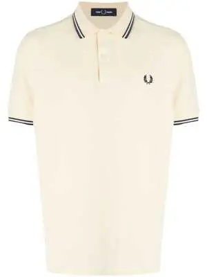 Fred Perry Laurel Wreath-embroidered Cotton Polo Shirt - Yellow
