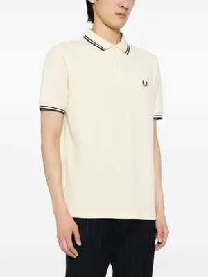Fred Perry Laurel Wreath-embroidered Cotton Polo Shirt - Yellow