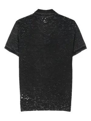 DIESEL® Logo-print Distressed Polo Shirt