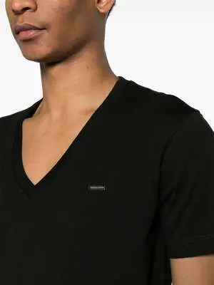 Dsquared2 Logo-plaque Cotton T-shirt - Black