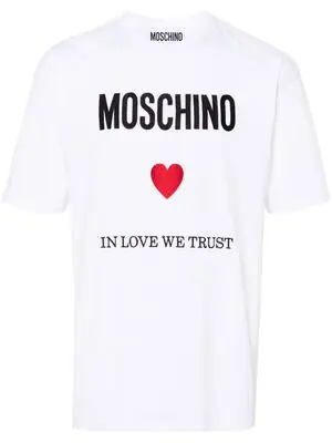 Moschino Logo-embroidered Cotton T-shirt
