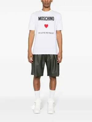 Moschino Logo-embroidered Cotton T-shirt