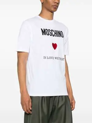 Moschino Logo-embroidered Cotton T-shirt