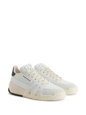 GIUSEPPE ZANOTTI Talon Logo-patch Leather Sneakers - White