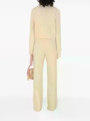 Burberry Houndstooth-jacquard Wool-blend Trousers - Neutrals