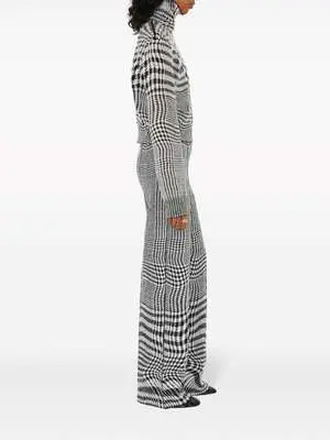 Burberry Houndstooth Jacquard Trousers - Black