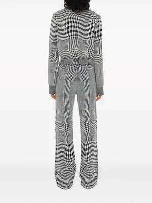 Burberry Houndstooth Jacquard Trousers - Black