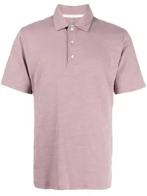 Rag & Bone Classic Flame Cotton Polo Shirt - Purple