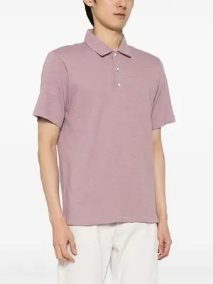 Rag & Bone Classic Flame Cotton Polo Shirt - Purple