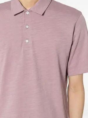 Rag & Bone Classic Flame Cotton Polo Shirt - Purple