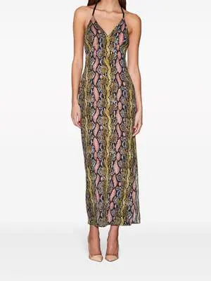 FLEUR DU MAL T-back Maxi Slip Dress