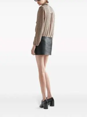 Prada Nappa-leather Miniskirt