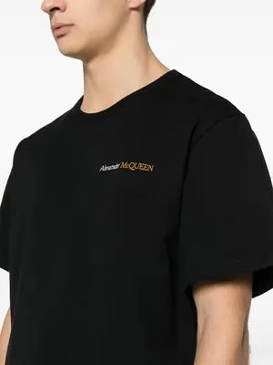 Alexander McQueen Embroidered-logo Cotton T-shirt