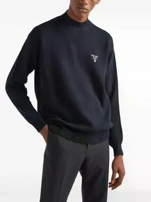 Prada Logo-intarsia Cashmere Jumper