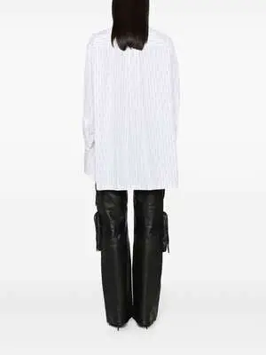 Attico Asymmetric Striped Shirt - White