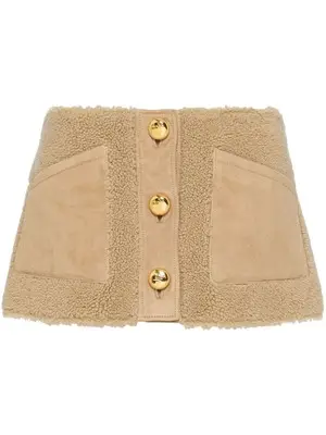 Prada Shearling Miniskirt