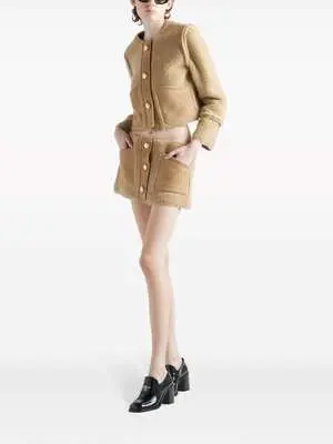 Prada Shearling Miniskirt