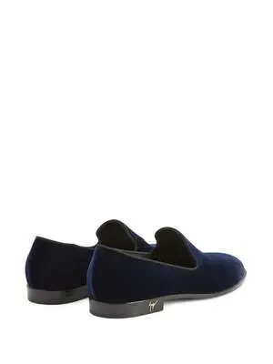 GIUSEPPE ZANOTTI Gatien Velvet Loafers - Blue