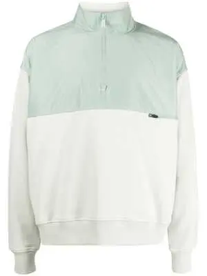 ALPHA TAURI Half-zip Panelled Sweatshirt