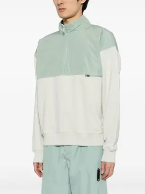 ALPHA TAURI Half-zip Panelled Sweatshirt
