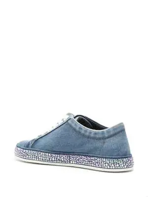 LE SILLA Andrea Crystal-embellished Sneakers - Blue