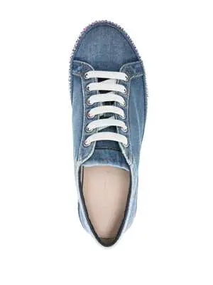 LE SILLA Andrea Crystal-embellished Sneakers - Blue