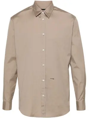 Dsquared2 Logo-print Cotton Shirt - Neutrals