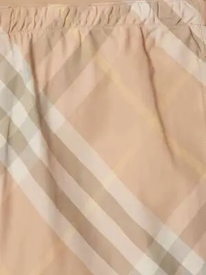 Burberry Checked Swim Shorts - Neutrals