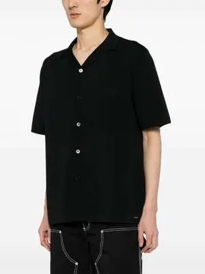 ALPHA TAURI Patch-pocket Button-up Shirt - Black