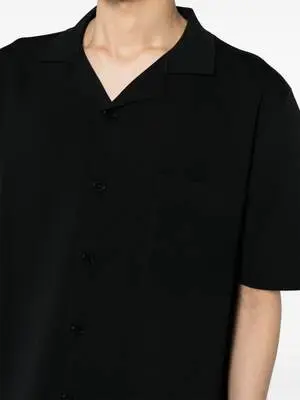ALPHA TAURI Patch-pocket Button-up Shirt - Black