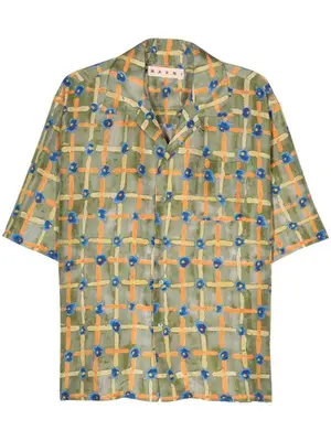 Marni Graphic-print Silk Shirt