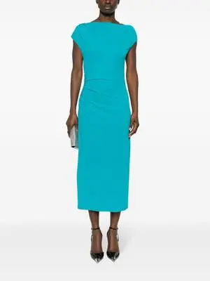 Alberta Ferretti Cowl-neck Midi Dress