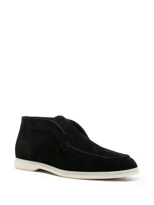SCAROSSO Leonardo Suede Boots - Black