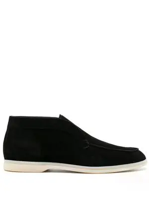 SCAROSSO Leonardo Suede Boots - Black