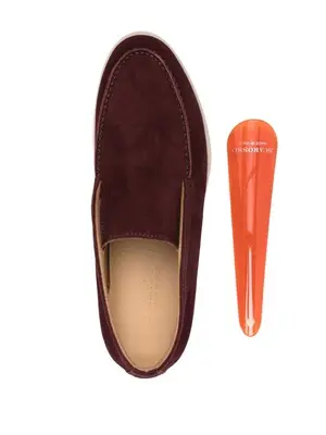 SCAROSSO Leonardo Suede Boots - Purple
