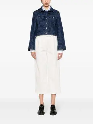 Thom Browne Pleated Cropped Trousers - White