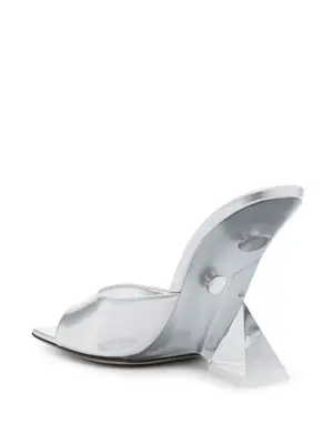 Attico Cheope 105mm Sandals - Silver