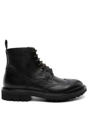 SCAROSSO Thomas Leather Boots - Black