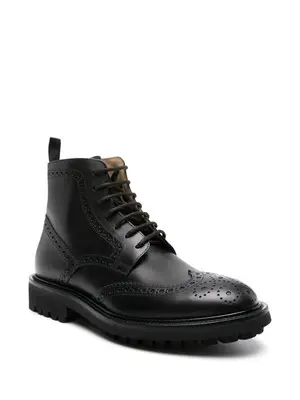 SCAROSSO Thomas Leather Boots - Black