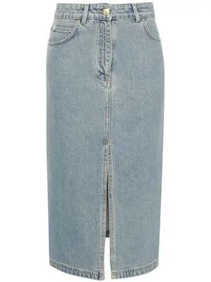 Moschino Teddy Bear Denim Midi Skirt