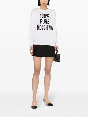 Moschino Slogan Intarsia-knit Jumper